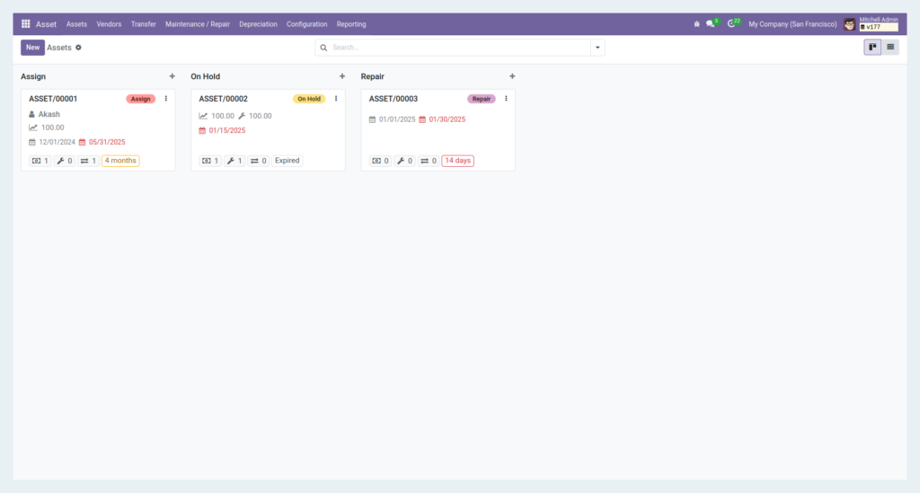 Odoo Asset Management Module : Tracking & Financial Reporting